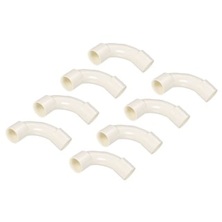 PVC Water Pipe Elbow Fitting 20mm ID 92mm Length Tube Adapter, White ...