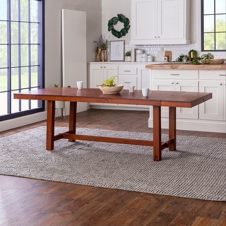 Walker Edison 68-inch Wood Trestle Dining Table - Bed Bath & Beyond ...