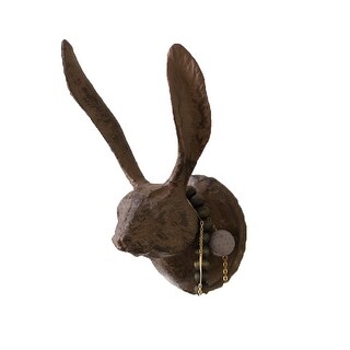 Rustic Brown Cast Iron Rabbits Wall Hook - Bed Bath & Beyond - 34605232