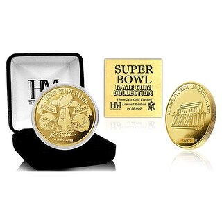 Broncos vs Falcons Super Bowl XXXIII Commemorative Gold Flip Coin - Bed ...