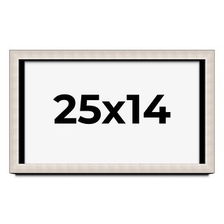 25x14 Shadow Box Frame Silver Real Wood Contemporary Shadowbox Display ...
