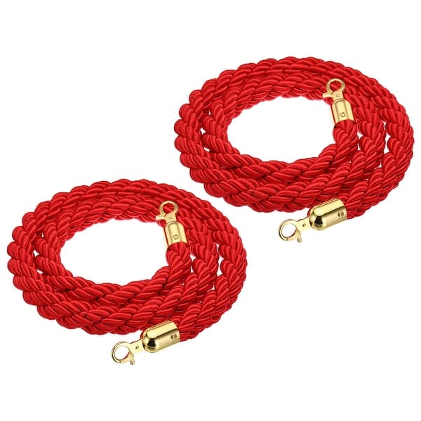 Stanchion Rope Barrier Rope Twisted Post Ropes for Crowd Control 2pcs ...
