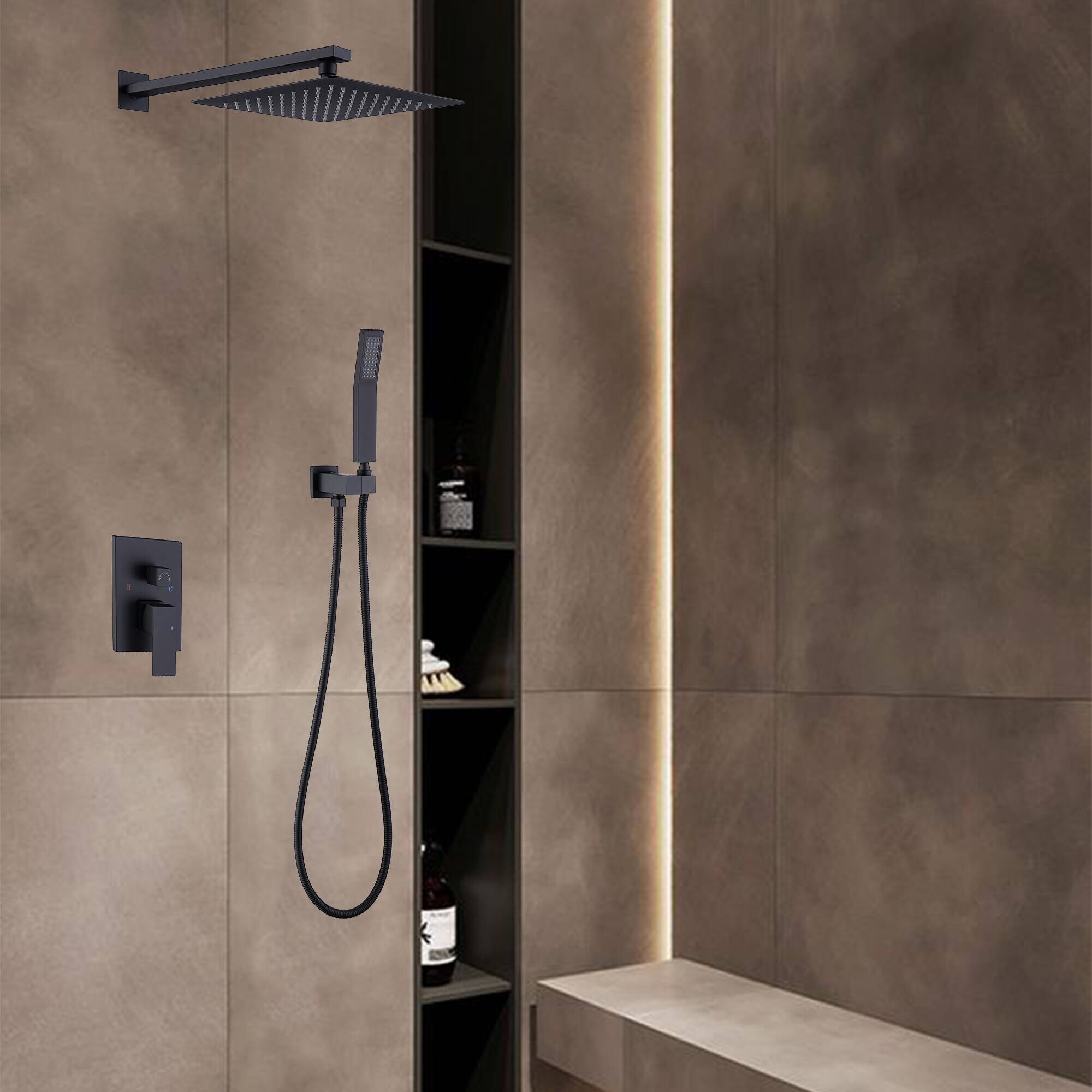 Topcraft Shower System, Wall Mounted Shower Faucet Set - Bed Bath ...