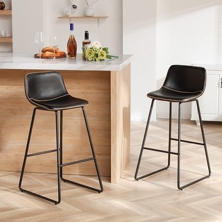 Bar Height Bar Stools Set of 2, Barstools with Backs, Modern Bar Stools ...
