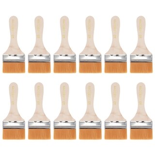 6" Paint Brush 2.4" Width Soft Nylon Bristle with Wood Handle 12Pcs ...