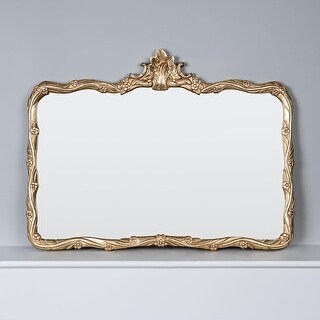 Aurora Home Antique Gold Floral Crown Frame Rectangle Mirror - On Sale - Bed Bath & Beyond ...