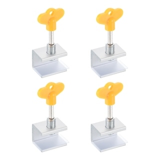 4pcs 5/8" Window Lock Sliding Door Security Stopper with Key Aluminum ...