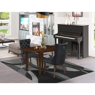 East West Furniture Dinette Set Consists of a Rectangle Dining Table and Upholstered Chairs ...