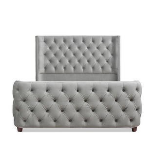 Geneva Curved Wing Upholstered Platform Bed Frame - Bed Bath & Beyond ...