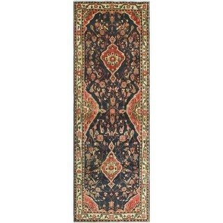 Noori Rug Fine Vintage Distressed Nada Navy/Rust Runner - 10'10" x 3'6 ...