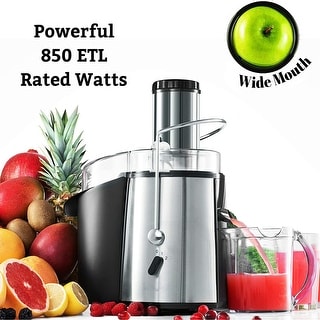 Wide Mouth Fruit Centrifugal Juicer 850 Watts Juice Extractor with ...