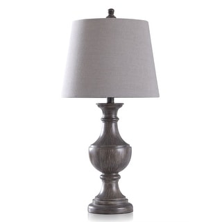 StyleCraft Garrison Gray - Traditional Design Moulded Resin Table Lamp ...