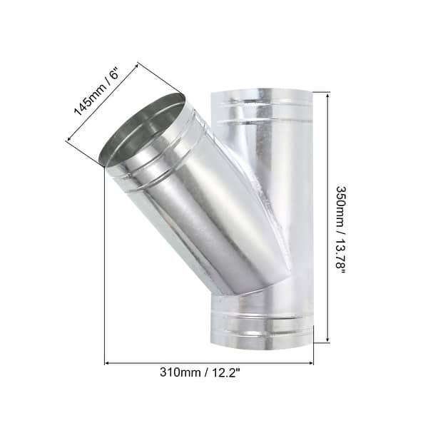 3 Way Duct Splitter Y Connector Air Vent Duct Hose Exhaust Pipe Joint ...