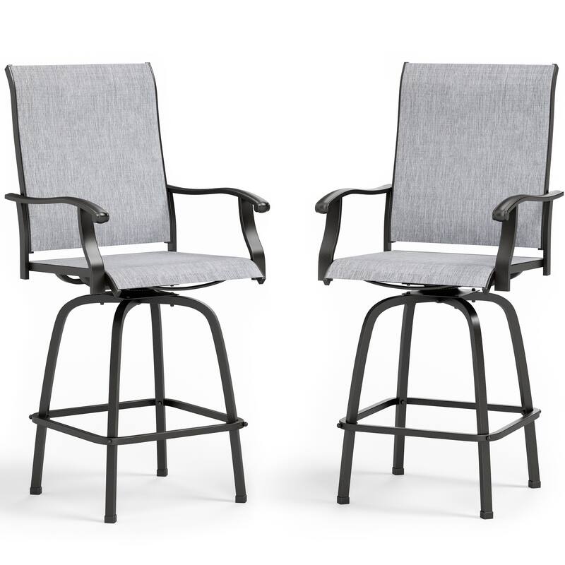 Outdoor All-weather Swivel Patio Bar Stools (Set of 2/4) - On Sale ...