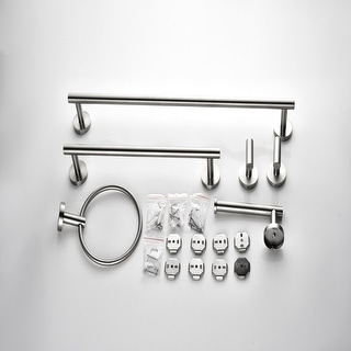 Bathroom 6 Piece Stainless Steel Towel Rack Set Wall Mount - Bed Bath ...