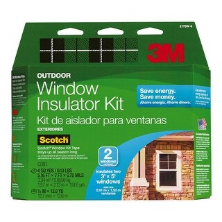 3M 2170W6-6 Outdoor Window Insulator Kit, 2-Window - Bed Bath & Beyond ...