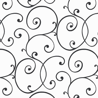 Seabrook Designs Scroll Down Unpasted Wallpaper - Bed Bath & Beyond ...
