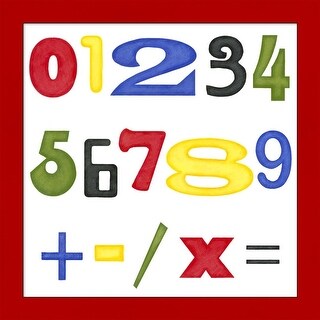 Megan Meagher 'Kid's Room Numbers' Framed Art - Bed Bath & Beyond ...