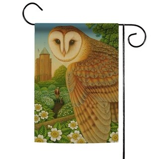 Brown and Green Great Owl Outdoor Garden Flag 18" x 12.5" - Bed Bath ...