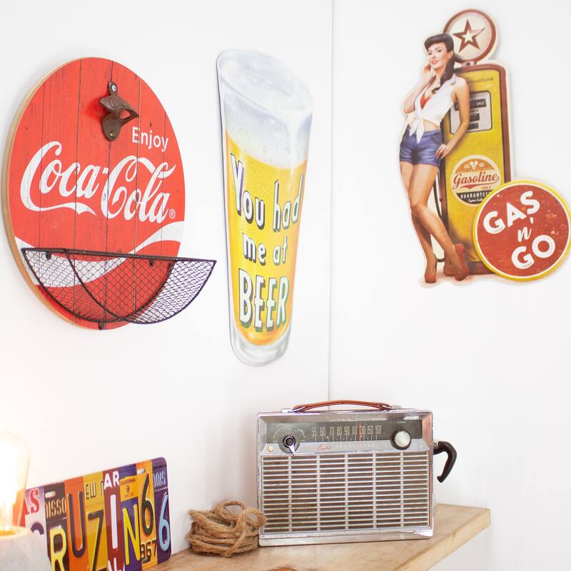 American Art Decor Gearhead Embossed Metal Wall Decor Sign - Overstock ...