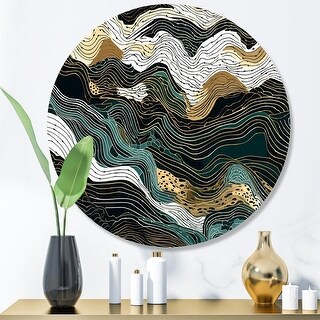 Designart "Exploring Abstracted Lines III" Minimalism Line Art Metal ...