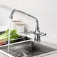 WOWOW Double Handle Deck Mount Commercial Standard Kitchen Faucet - Bed ...