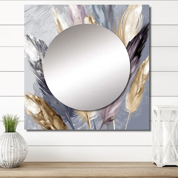 boho feather mirror