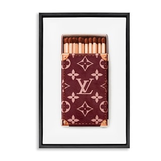 Stupell Iconic Patterned Glam Matches Framed Floater Canvas Wall Art ...