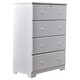 Isabela Solid Pine Wood 4 and 5 Drawer Chest Dresser - Bed Bath ...