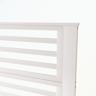 Platform bed with horizontal strip hollow shape, King size - Bed Bath ...