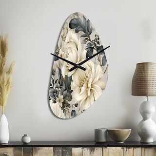 Urban Victorian Splendor Victorian Pattern - Floral Large Wall Clocks ...