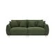 86.6" Teddy velvet large bread sofa with four pillows and hardware feet ...