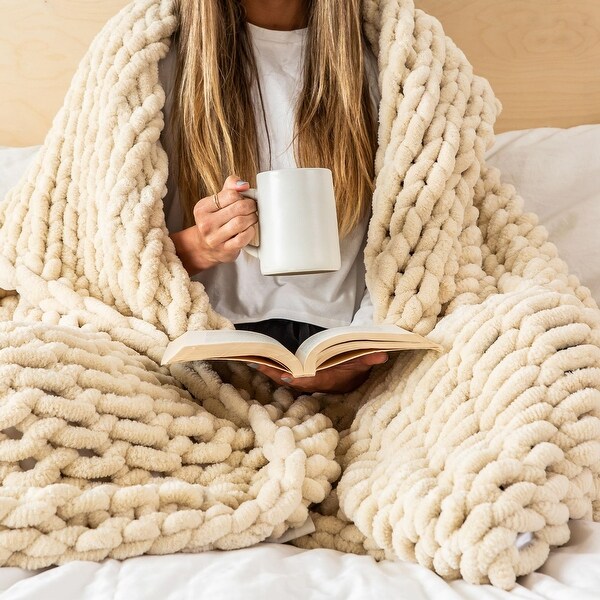 Chunky Knit Blanket Throw Large Chunky Knit Throw Blanket for Couch Chunky Throw Blanket for Bed Big Knot Blanket 50x60 Bed Bath Beyond 41507997