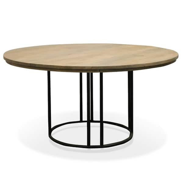 Harp & Finial Malec Dining Table - Solid Mango Wood - Walnut Finish ...