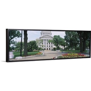 "State Capital Building, Madison, Wisconsin" Black Float Frame Canvas ...