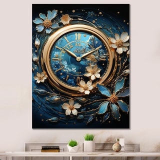 Designart "Blue Luxury Watch Sapphire Timekeeper III" Watches Canvas ...