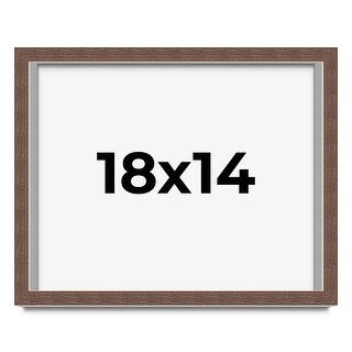 18x14 Shadow Box Frame Brown | 1.125 inches Deep Real Wood Rustic - Bed ...