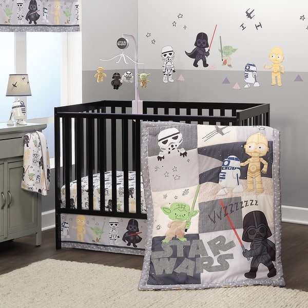 Lambs & Ivy Star Wars Classic Fleece Baby Blanket - Yoda/Darth Vader/R2 ...