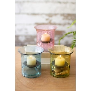 Set of Three Mini Glass Votive Cylinders - Bed Bath & Beyond - 35354026