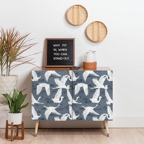 Heather Dutton Soaring Wings Steel Blue Grey Made-to-Order Credenza ...
