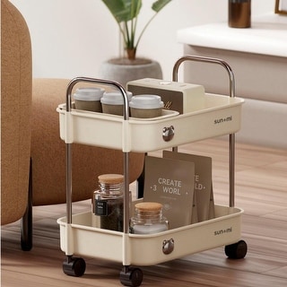 Utility Rolling Cart with Handle and Lockable Wheels, Detachable - Bed ...