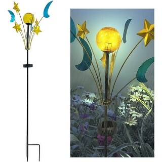Celestial Sun, Moon, & Stars Wind Spinner Solar Stake Light - Bed Bath ...