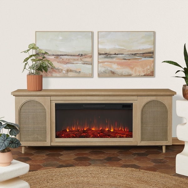 White oak electric fireplace store