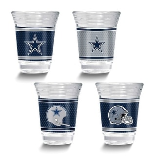 Curata NFL Dallas Cowboys 4-Piece 2 Oz. Shot Glass Set - Bed Bath ...