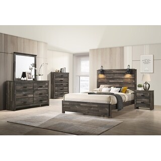 Edyth 3 Piece Brown Platform Bedroom Set - Bed Bath & Beyond - 39071944