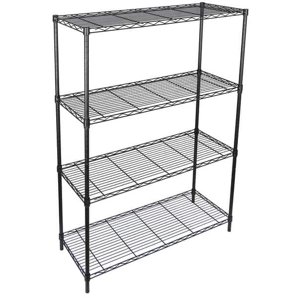 4 Tier Wire Shelves Rack Storage Metal Unit Shelving Organizer - Bed ...