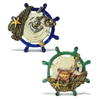 CoTa Global Ship Wheel - 3D Designs - Nautical Ocean Magnet (2pc Set ...