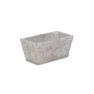 Gray Cement Rectangular Planter - Bed Bath & Beyond - 36354976