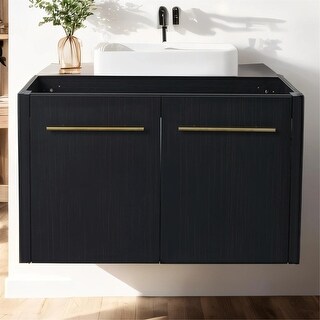 30" Wall-mounted Bathroom Vanity (Only the Cabinet Body, No Top Sink ...