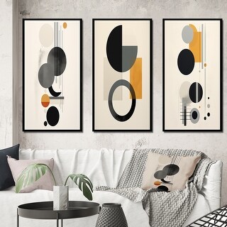 Designart "Minimal Circular Geometric Illustration V" Modern Geometric ...